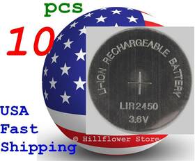 HILLFLOWER LIR2450 Rechargeable Lir Lithium Battery