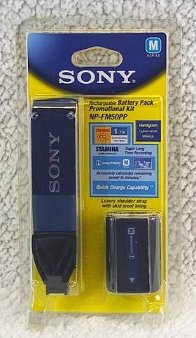 SONY NP-FM50PP Battery Pack Promotional Kit Rechargeable